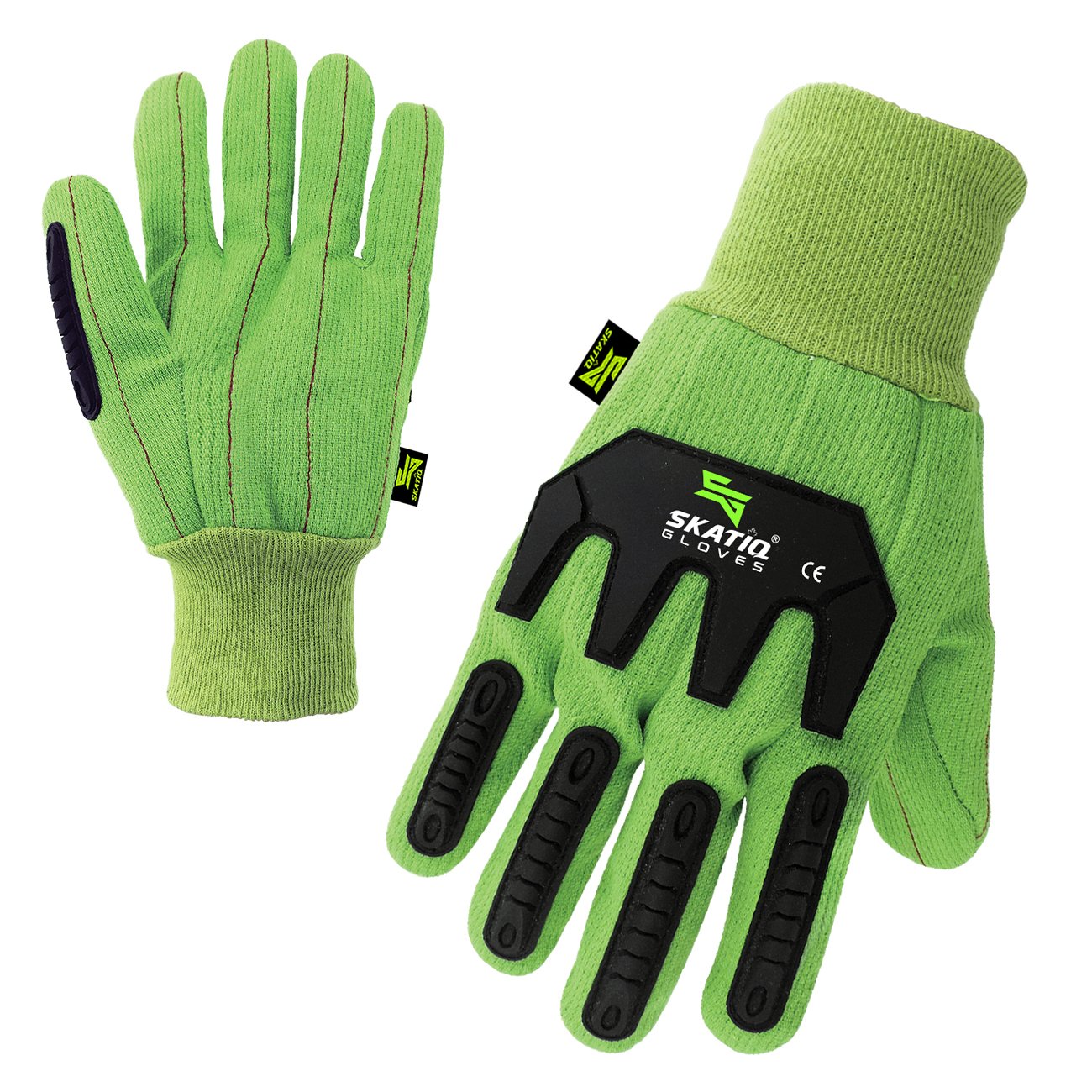 HI-VIZ Cotton/Polyester Corded Impact Protection Glove – Skatiq Group